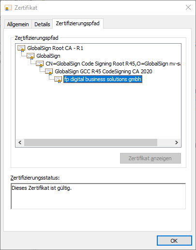 GlobalSign Root CA-R1 GlobalSign GlobalSign Code Signing Root R45 (R3 ...